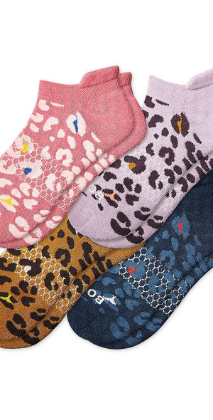 Bombas - Women's 4-Pack Leopard Ankle Socks
