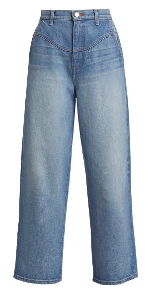 Brandon Maxwell - Women's Curved Yoke Barrel-Leg Jeans
