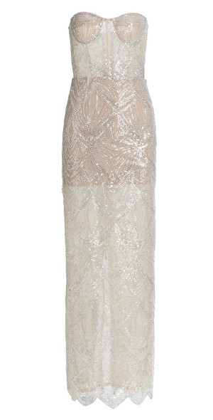 Bronx and Banco - Women's Giselle Embellished Strapless Column Gown