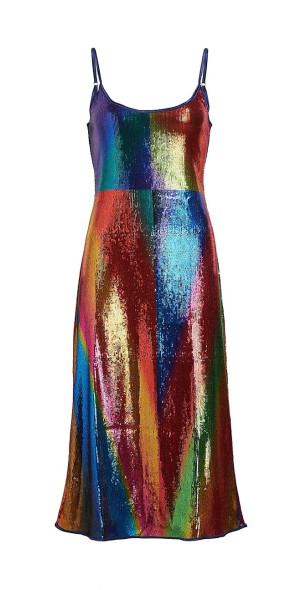 BruceGlen - Women's Sequin Spectral Gradient Slip Dress