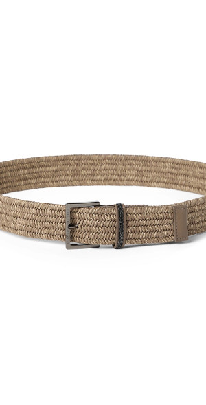Brunello Cucinelli - Women's Techno Raffia Belt with Shiny Loop