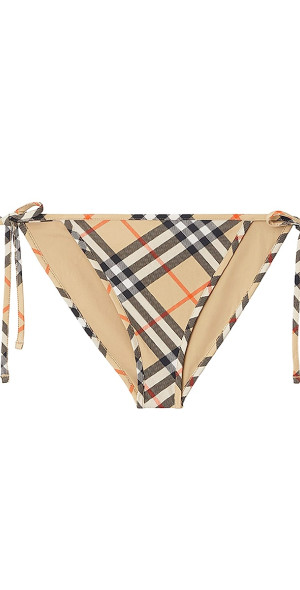 Burberry - Women's Check Side-Tie Bikini Bottoms