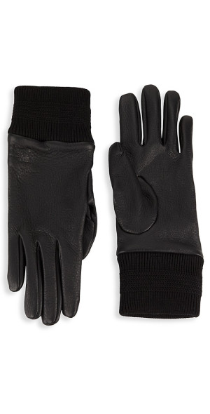 Burberry - Women's Rib-Cuff Leather Gloves