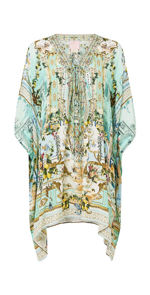 Camilla - Women's x White Lotus Lace-Up Short Caftan