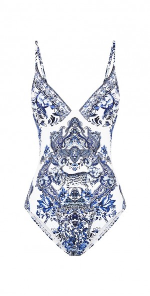 Camilla - Women's Printed Underwire One-Piece Swimsuit