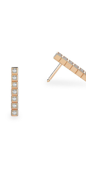 Chopard - Ice Cube Diamond & 18K Rose Gold Earrings