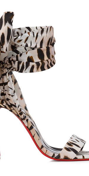Christian Louboutin - Women's Sandale Du Desert 100MM Satin Heels