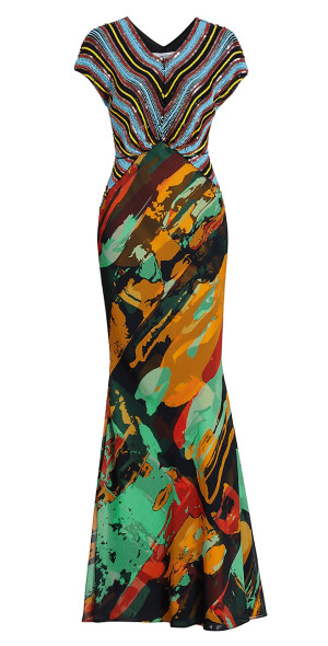 Christopher John Rogers - Women's Sequined Paint Smear-Print Gown