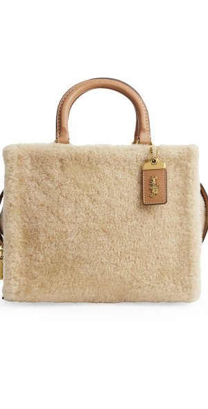COACH - Women's 25 Rogue Shearling & Leather Bag