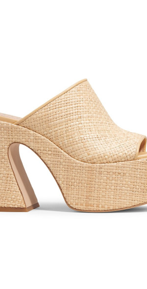 COACH - Women's Bobi 110MM Raffia Platform Mules