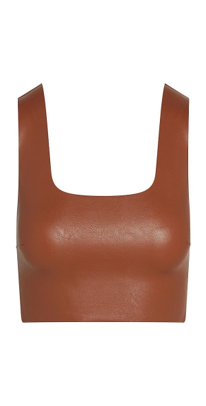 Commando - Women's Cropped Faux Leather Top