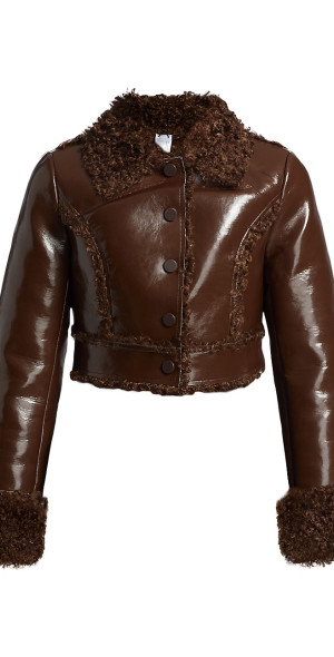 Cult Gaia - Women's Mercia Faux Leather Crop Jacket