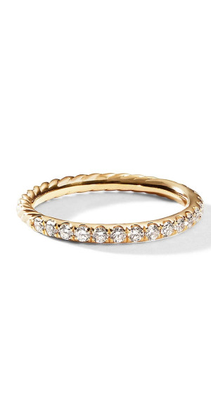David Yurman - Women's Cable Collectibles Stack Ring in 18K Yellow Gold ...