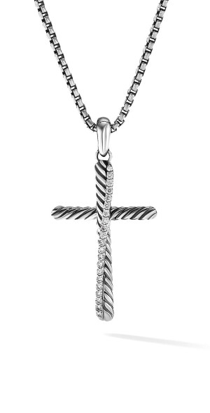David Yurman - Women's Crossover Cross Pendant With Pavé Diamonds