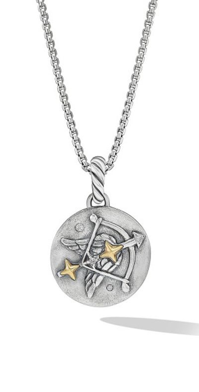 David Yurman - Women's Sagittarius Amulet in Sterling Silver with 18K ...