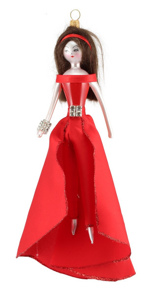 De Carlini - Soffieria Lady in a Red Gown Ornament