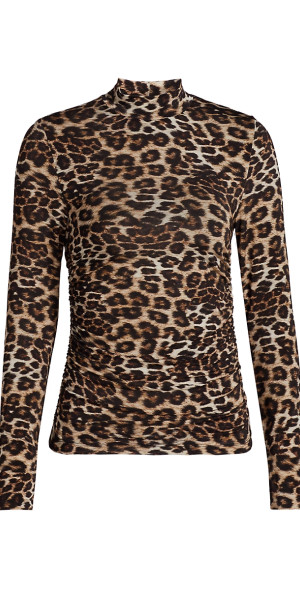Farm Rio - Women's Leopard Print Jersey Blouse