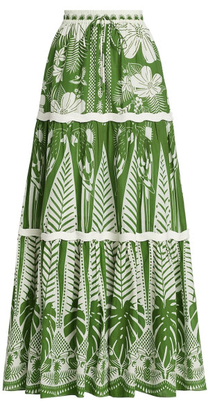 Farm Rio - Women's Macaw Elegance Tiered Maxi Skirt