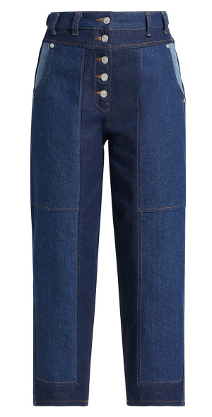 Farm Rio - Women's Patch Tapered Cropped Jeans