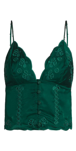 Farm Rio - Women's Richilieu Satin Eyelet Blouse