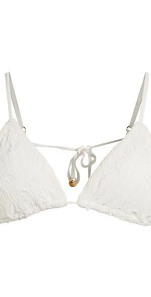 Farm Rio - Women's Seashell Eyelet Triangle Bikini Top