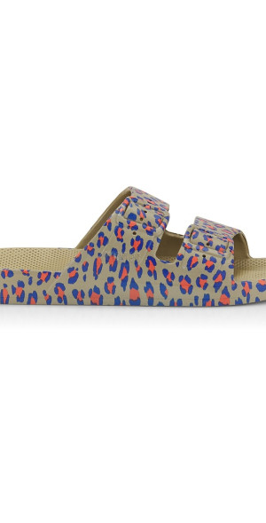 Freedom Moses - Women's Leopard-Print Two-Strap Slide Sandals
