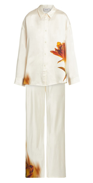 Ginia - Women's Valentina Floral Silk Pajamas