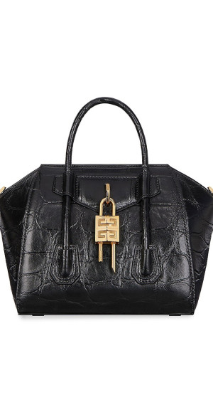 Givenchy - Women's Mini Antigona Lock Bag in Crocodile Effect Leather