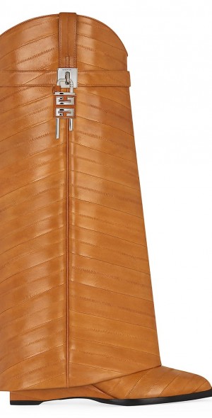 Givenchy - Women's Shark Lock Cowboy Boots In Eel