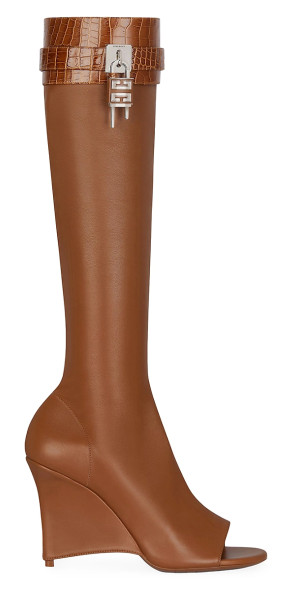 Givenchy - Women's Shark Lock Stiletto Sandal Boots in Leather
