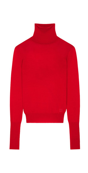 Givenchy - Women's Slim Fit Sweater in Wool with Draped Open Back