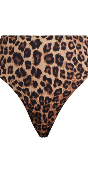 Good American - Women's Good Waist Leopard-Print Bikini Bottom