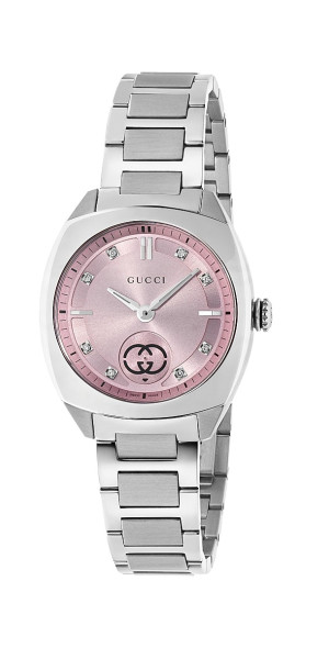 Gucci - Women's Interlocking G Stainless Steel & 0.046 TCW Diamond ...