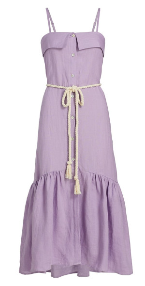 Hevron - Women's Ember Belted Linen Midi-Dress