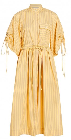 Hevron - Women's Yana Stripe Linen Midi-Dress