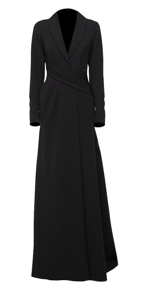 Honayda - Women's Draped Tuxedo Dress