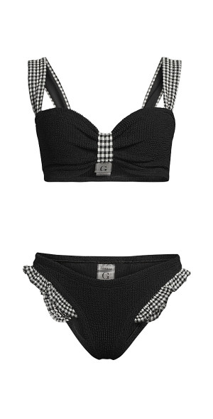 Hunza G - Women's Loretta Gingham Ruffle Bikini