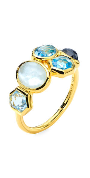 Ippolita - Women's Rock Candy Gelato 5-Stone Summer Rain 18K Yellow Gold & Multi-Stone Cluster Ring