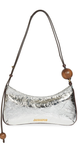 Jacquemus - Women's Le Bisou Perle Metallic Leather Shoulder Bag