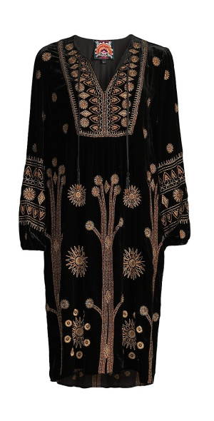 Johnny Was - Women's Heidi Embroidered Velvet Midi-Dress