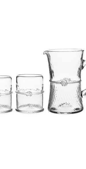 Juliska - Graham 3-Piece Bar Pitcher & Double Old Fashioned Glass Set