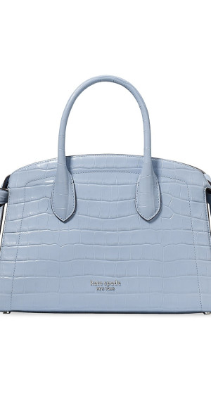 kate spade new york - Women's Knott Crocodile-Embossed Leather Satchel