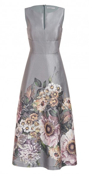 Kay Unger - Women's Marlene Organza Floral Midi-Dress