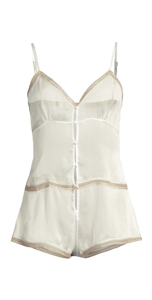 Kiki de Montparnasse - Women's Tiered Lace-Trim Silk Teddy