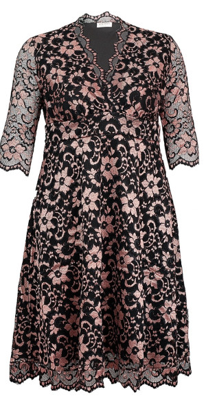 Kiyonna Womens Mon Cherie Lace Dress