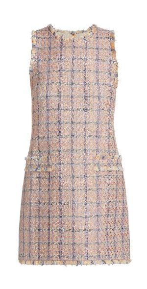 L'AGENCE - Women's Florian Plaid Tweed Shift Dress