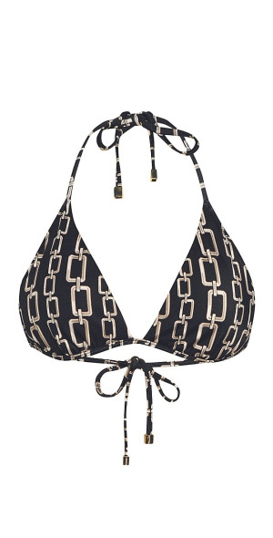 L'AGENCE - Women's Geo Chain Annabelle Triangle Bikini Top