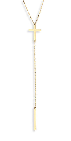 Lana - Bond Crossary Chime 14K Yellow Gold Lariat Necklace
