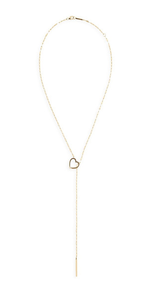Lana - Women's Mega Gloss Blake 14K Yellow Gold Heart Lariat Necklace