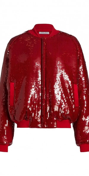 LaQuan Smith - Women's Sequined Bomber Jacket
